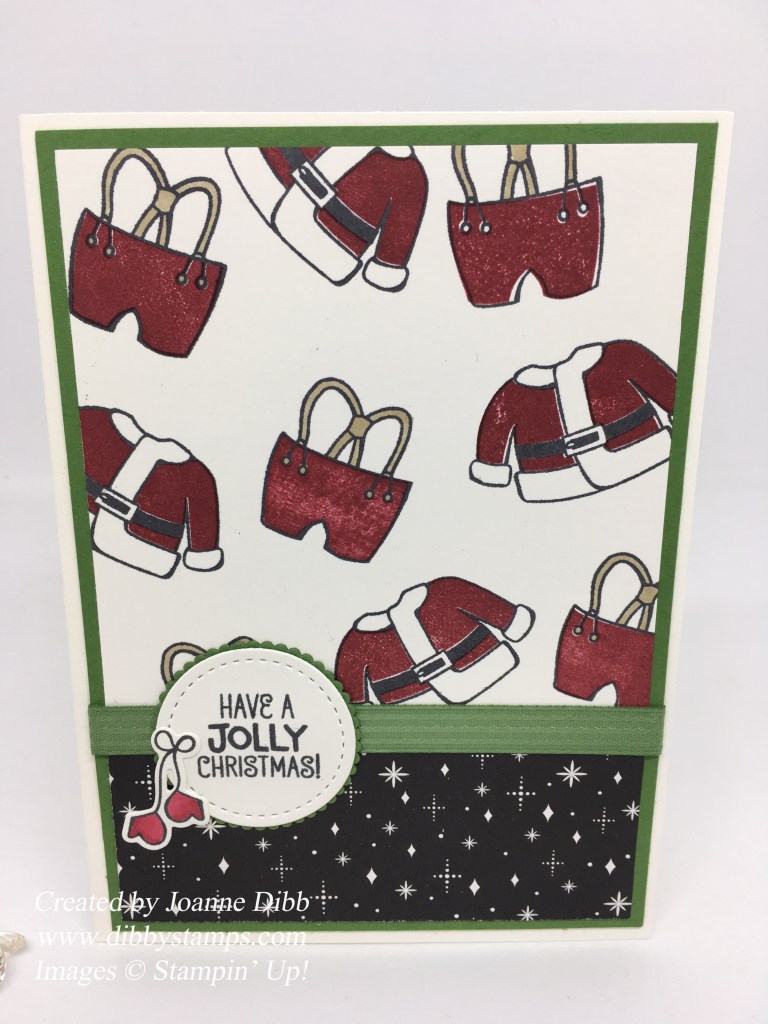 Jolly Santa Suit Christmas Card – Dibby Stamps