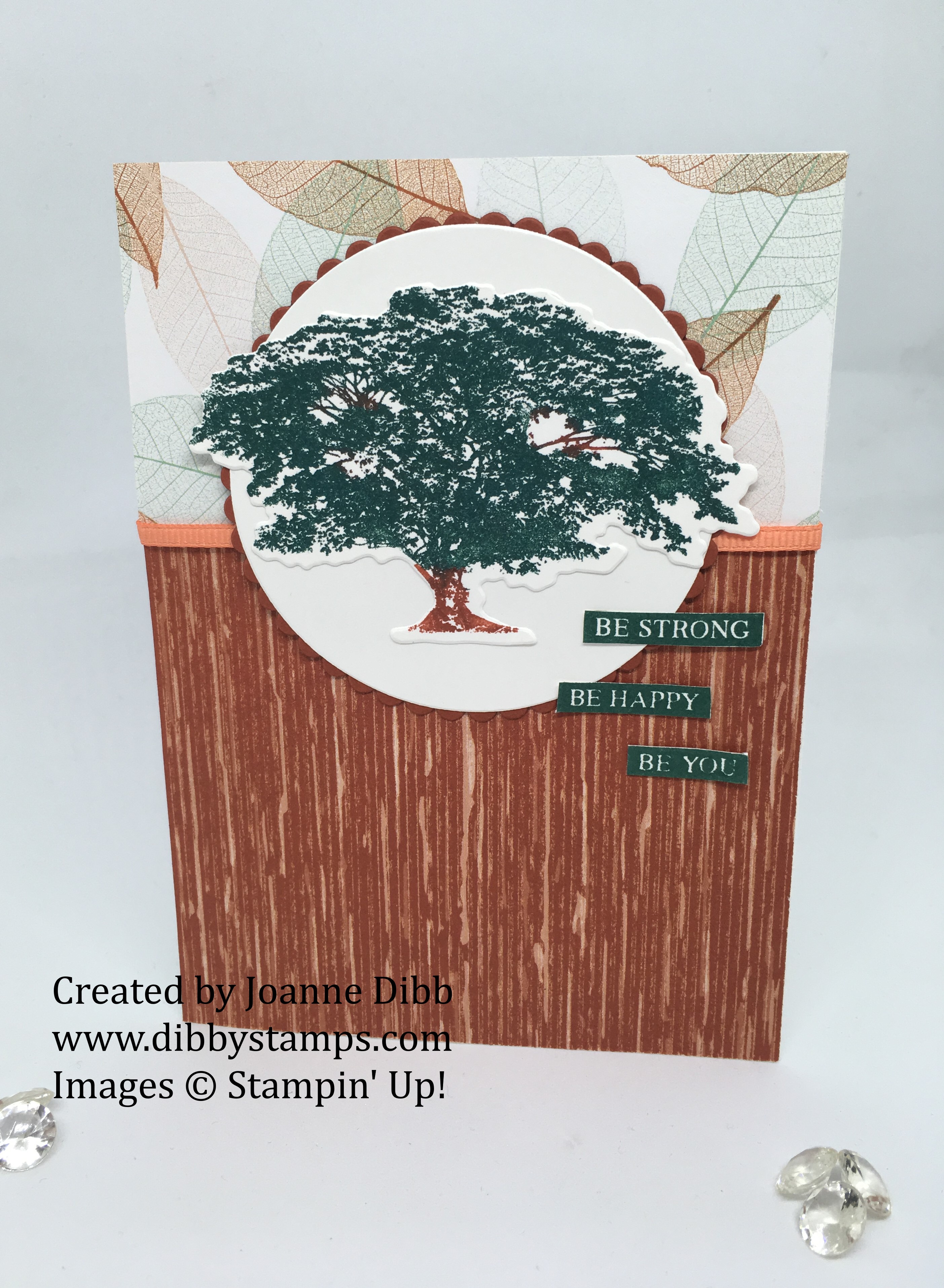 “Be Strong” Oak Tree Card featuring Rooted in Nature Bundle – Dibby Stamps