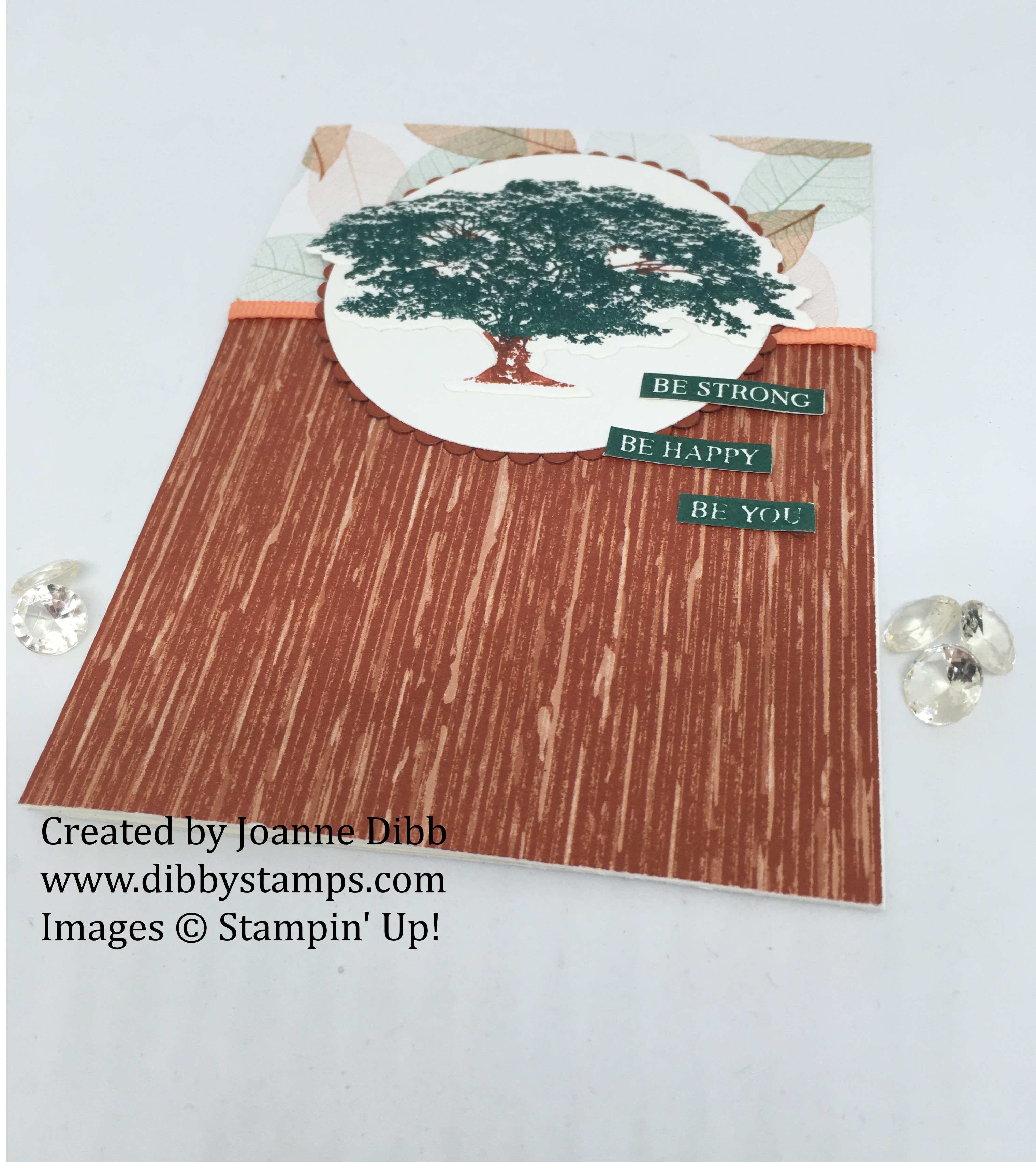 “Be Strong” Oak Tree Card featuring Rooted in Nature Bundle – Dibby Stamps