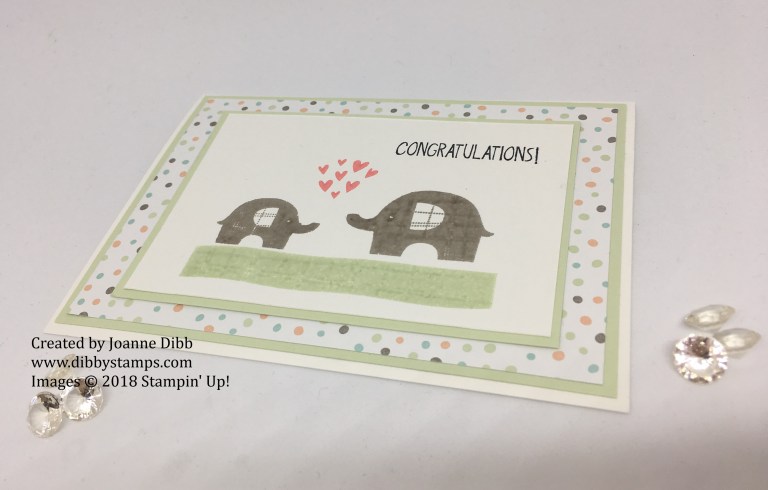 Congratulations Card with Little Elephant – Dibby Stamps