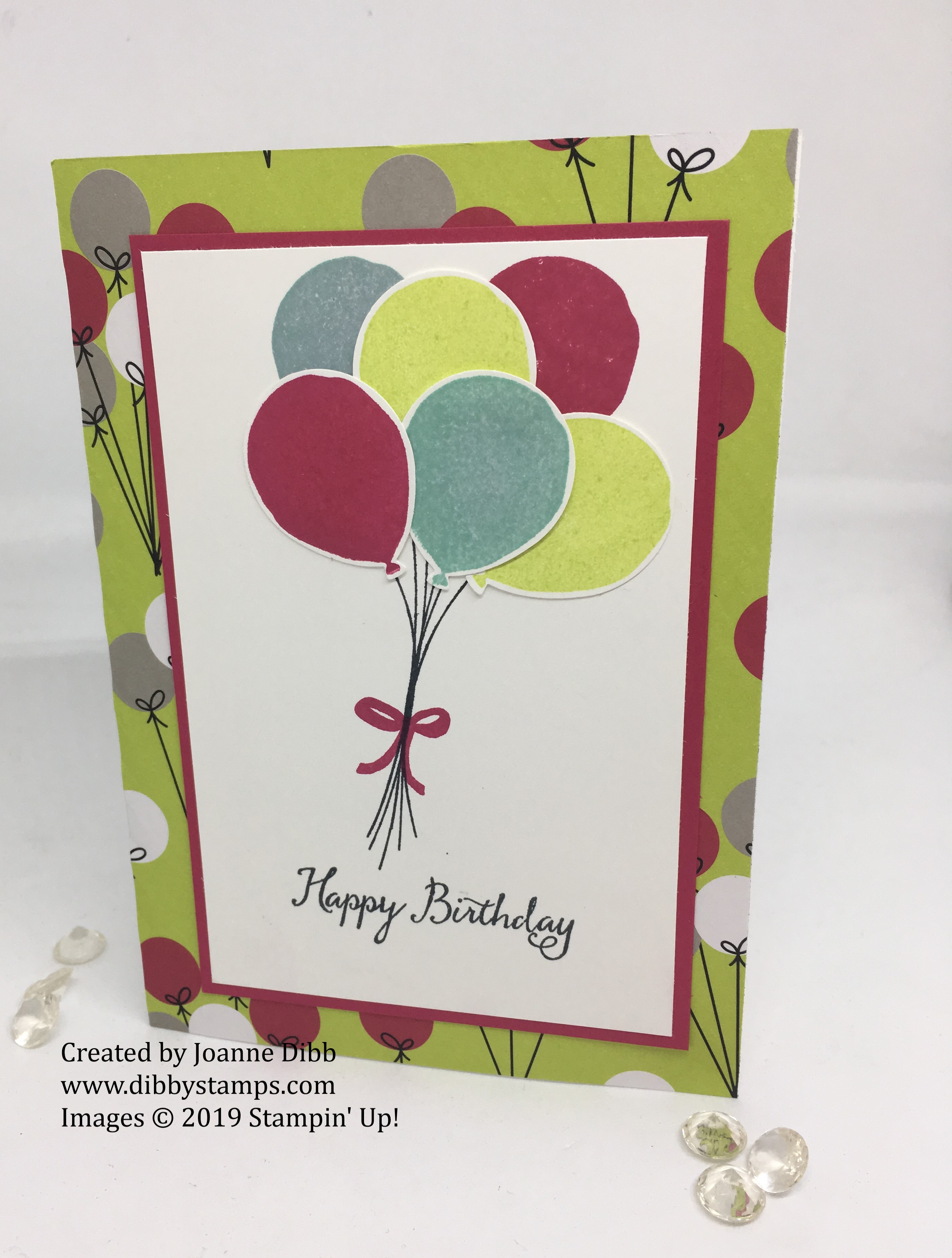 Balloon Celebration Birthday Card – Dibby Stamps