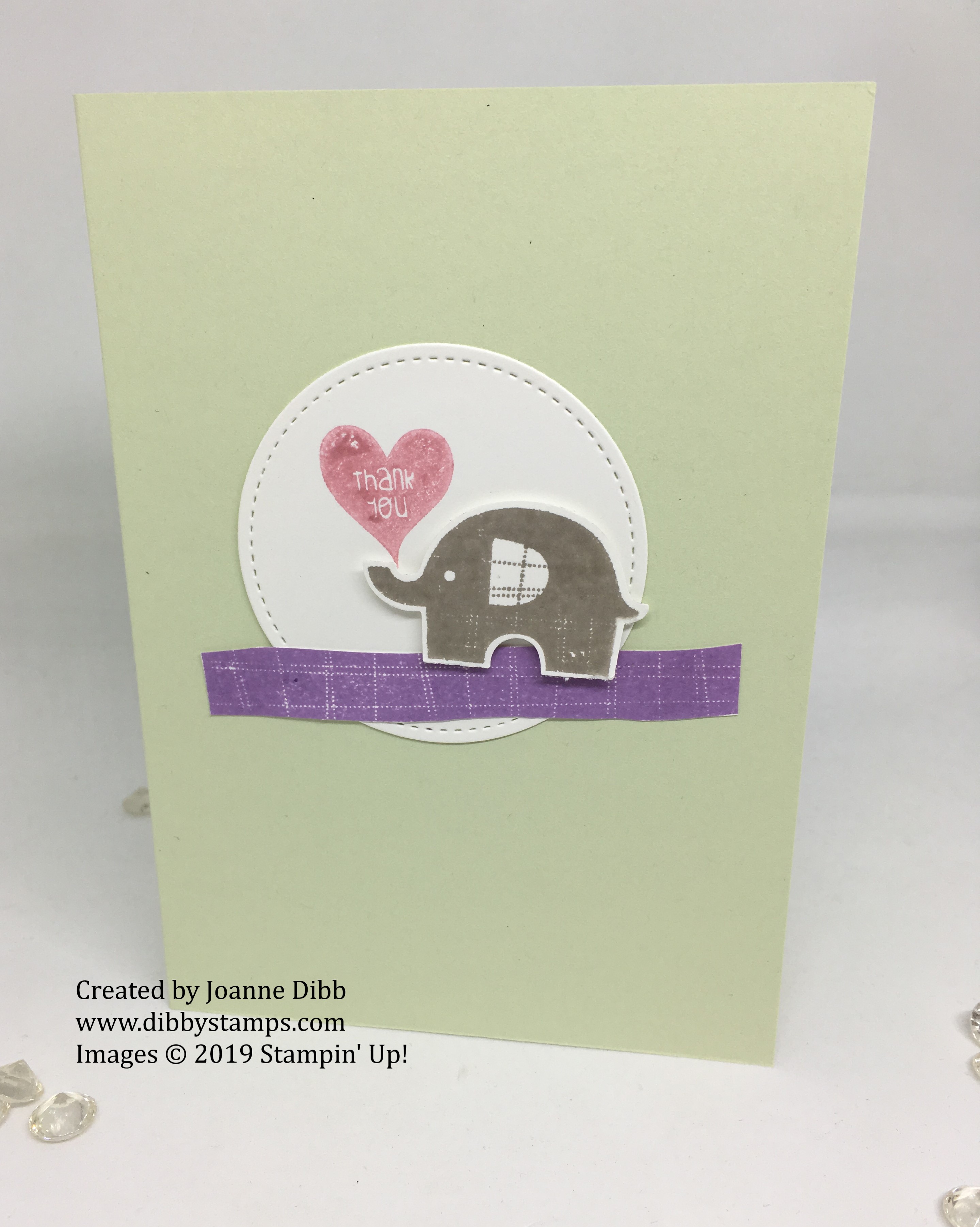 Little Elephant Thank You Card – Dibby Stamps