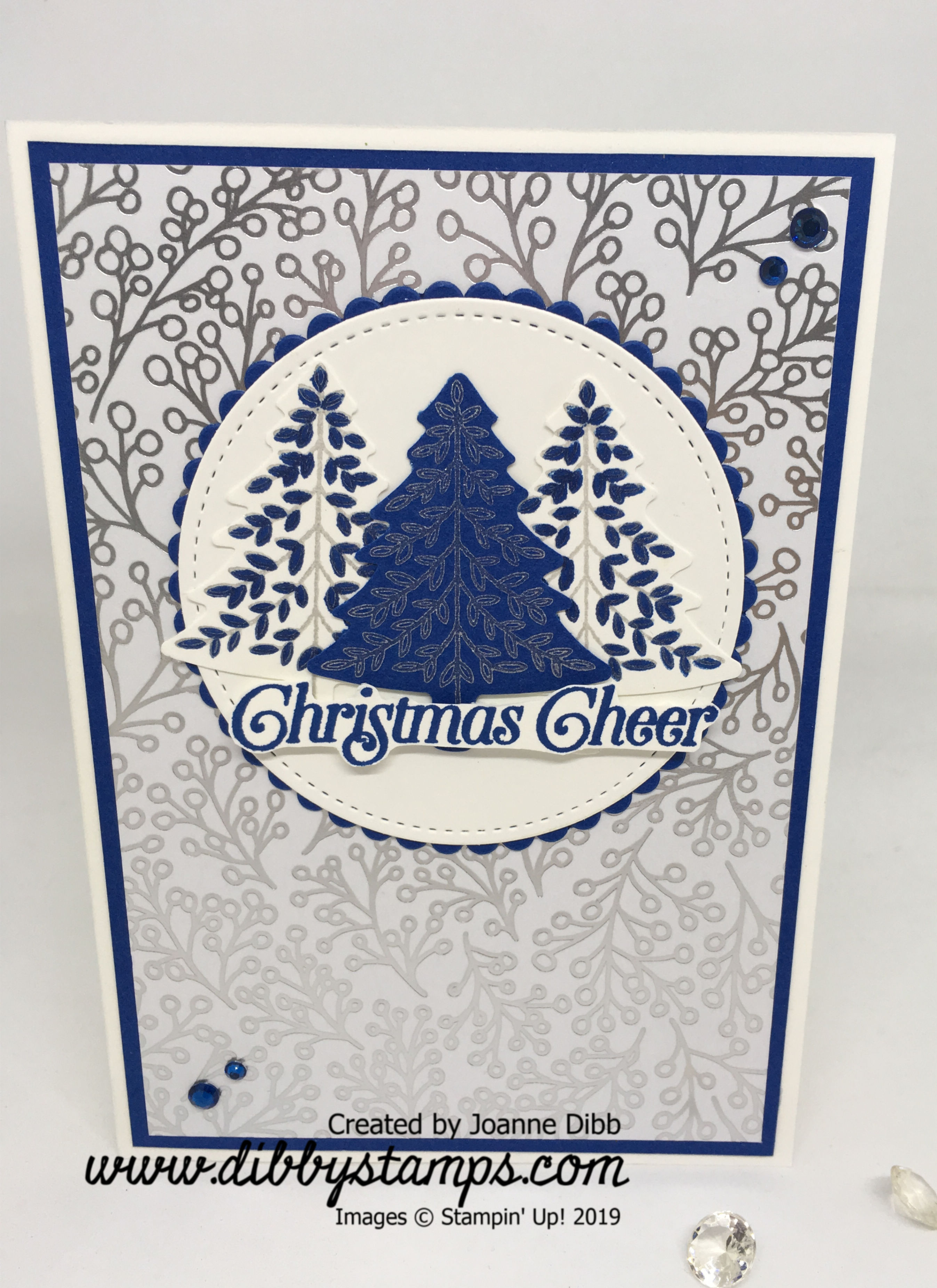 Blueberry Bushell Christmas Tree Card – Dibby Stamps