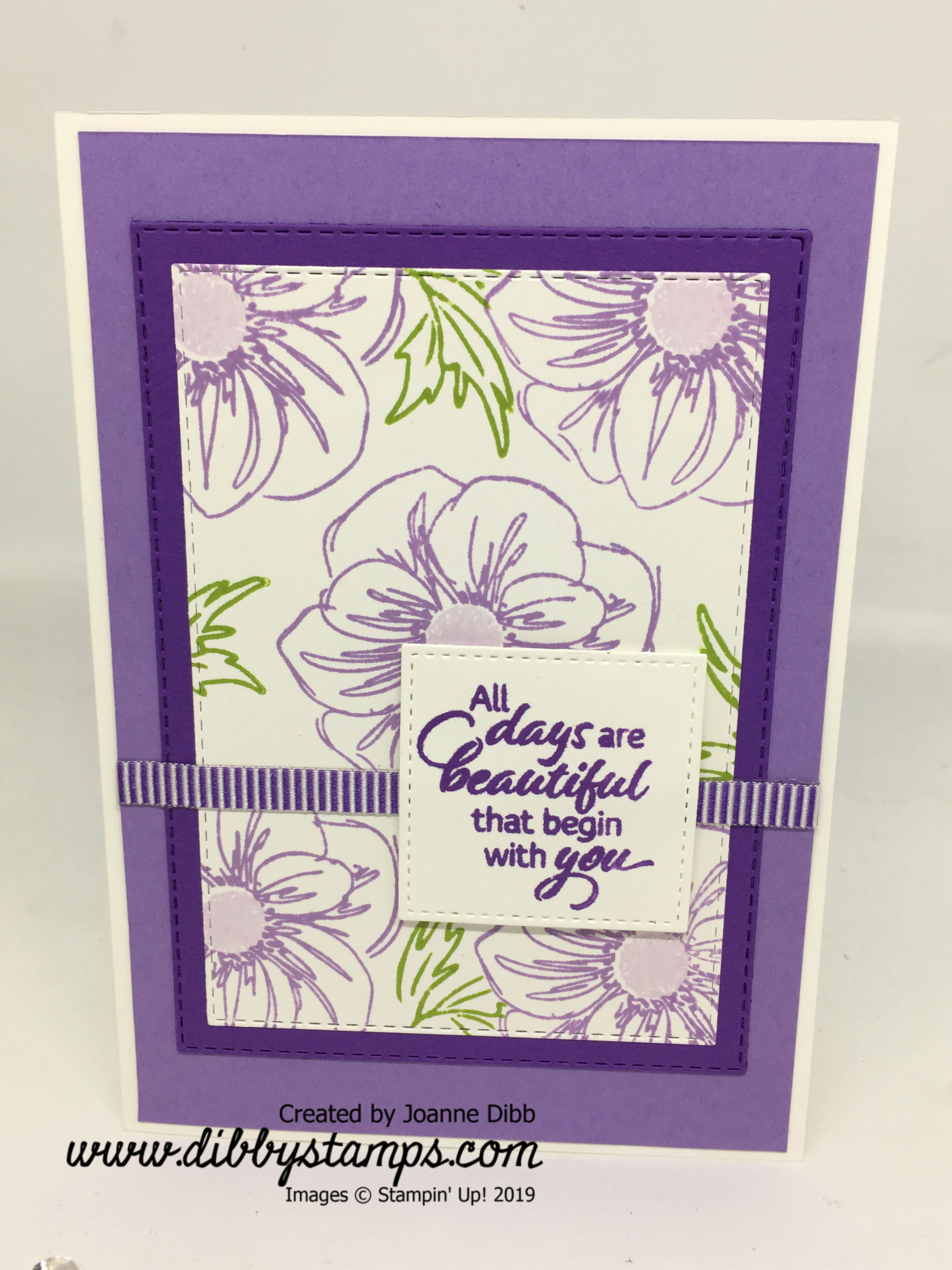 Purple Floral Essence Card – Dibby Stamps