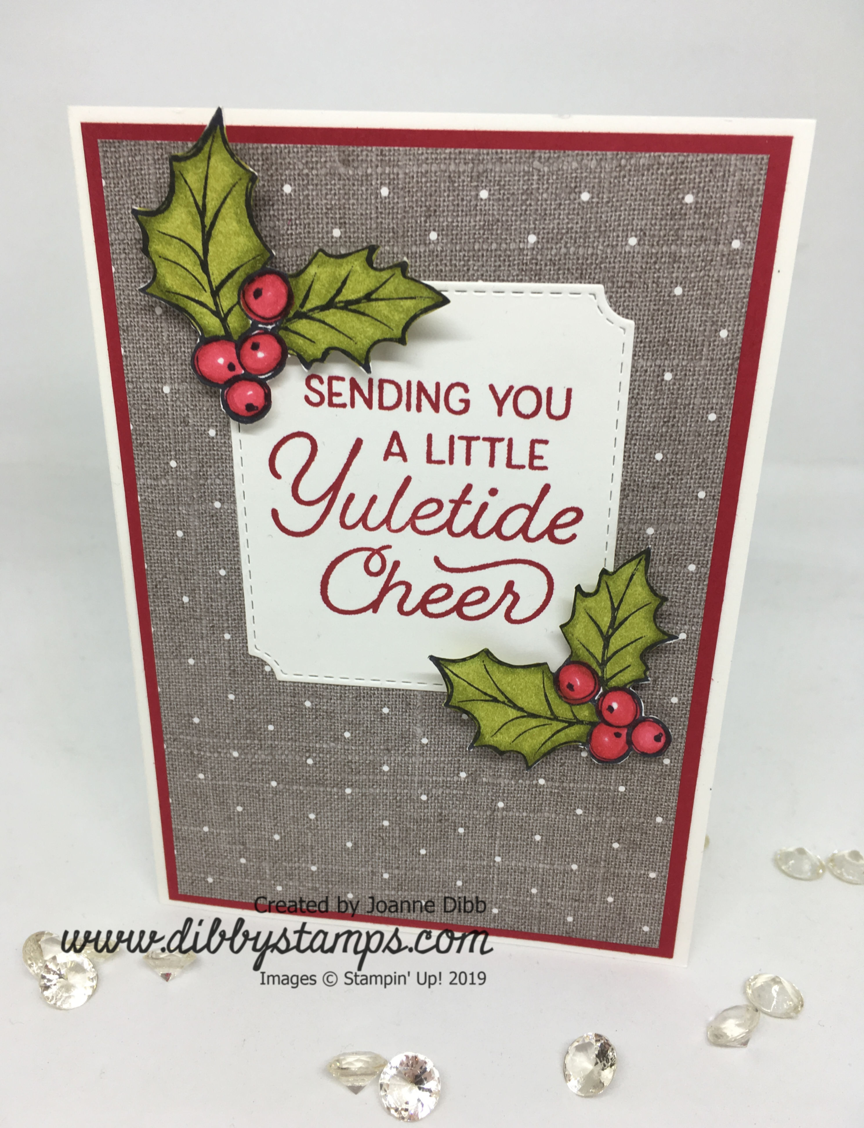 Yuletide Cheer with Holly Christmas Card – Dibby Stamps