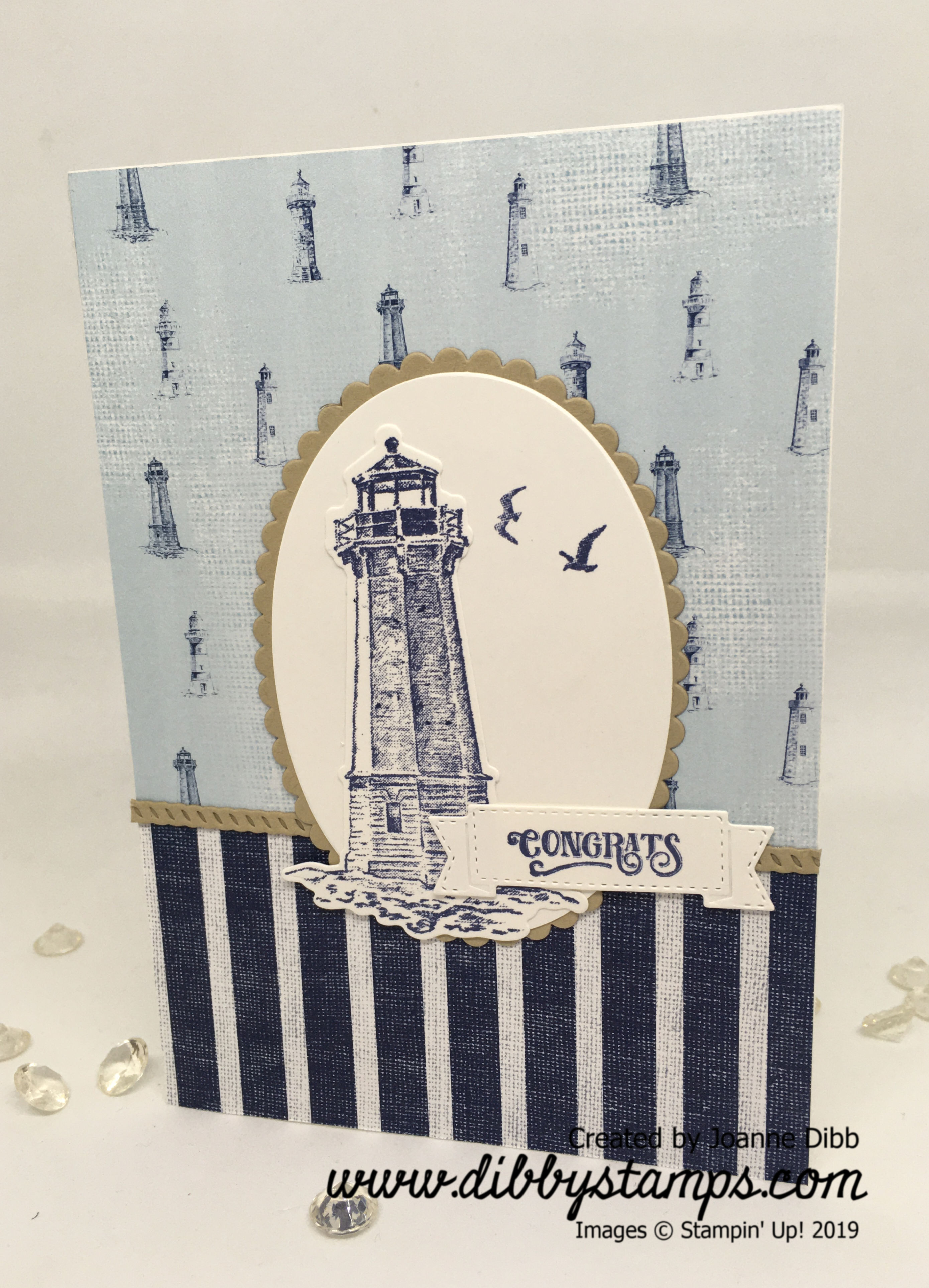 Congrats Lighthouse Card – Dibby Stamps