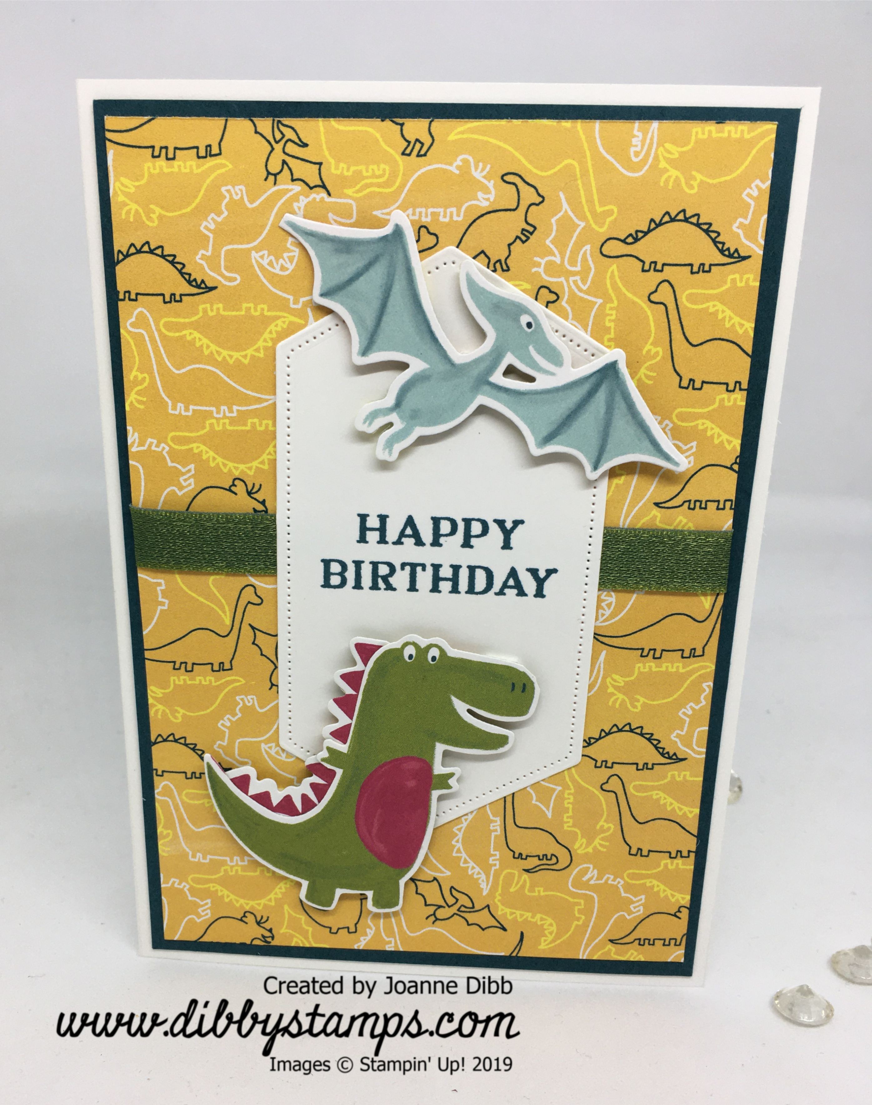 Dino Diecuts Card – Dibby Stamps