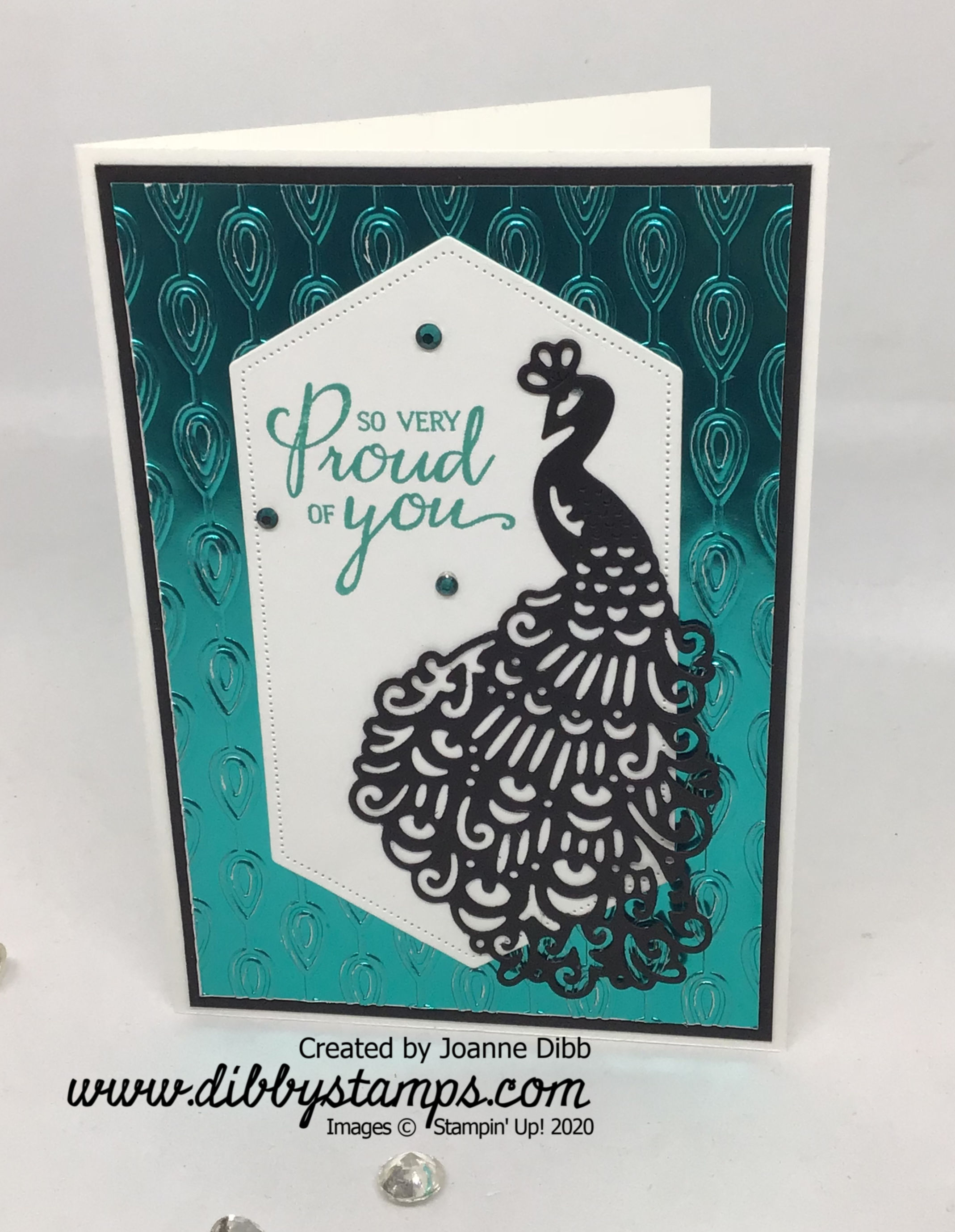 Proud of You Peacock Card – Dibby Stamps