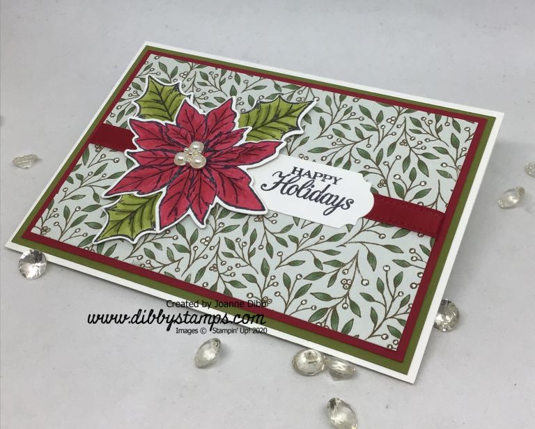 Coloured Poinsettia Card – Dibby Stamps