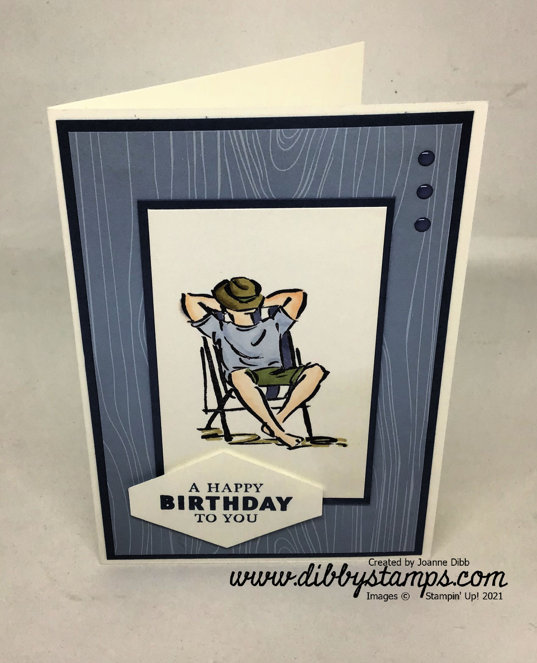 Birthday Card with A Good Man – Dibby Stamps