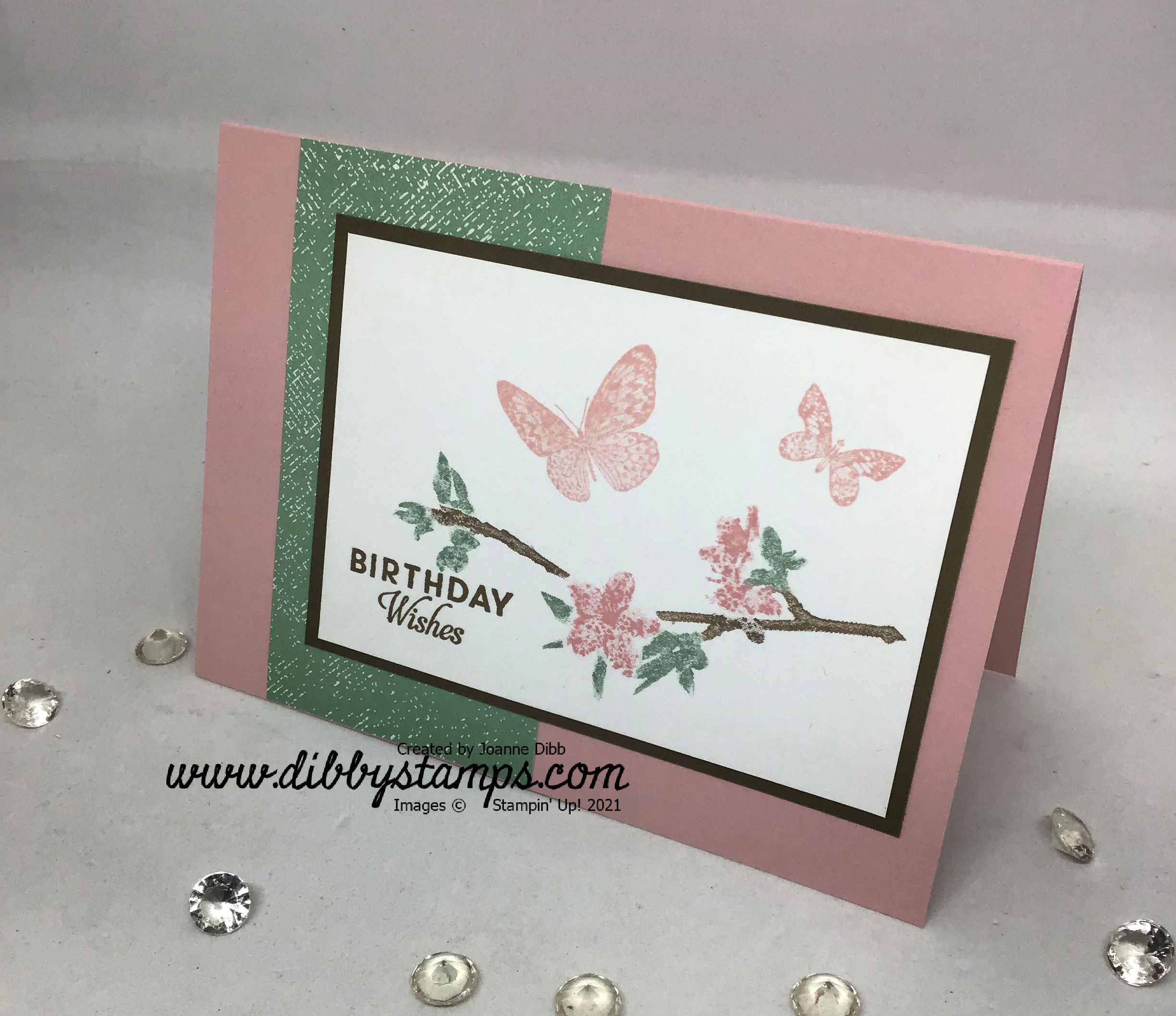 Butterfly Wishes Pastel Birthday Card – Dibby Stamps