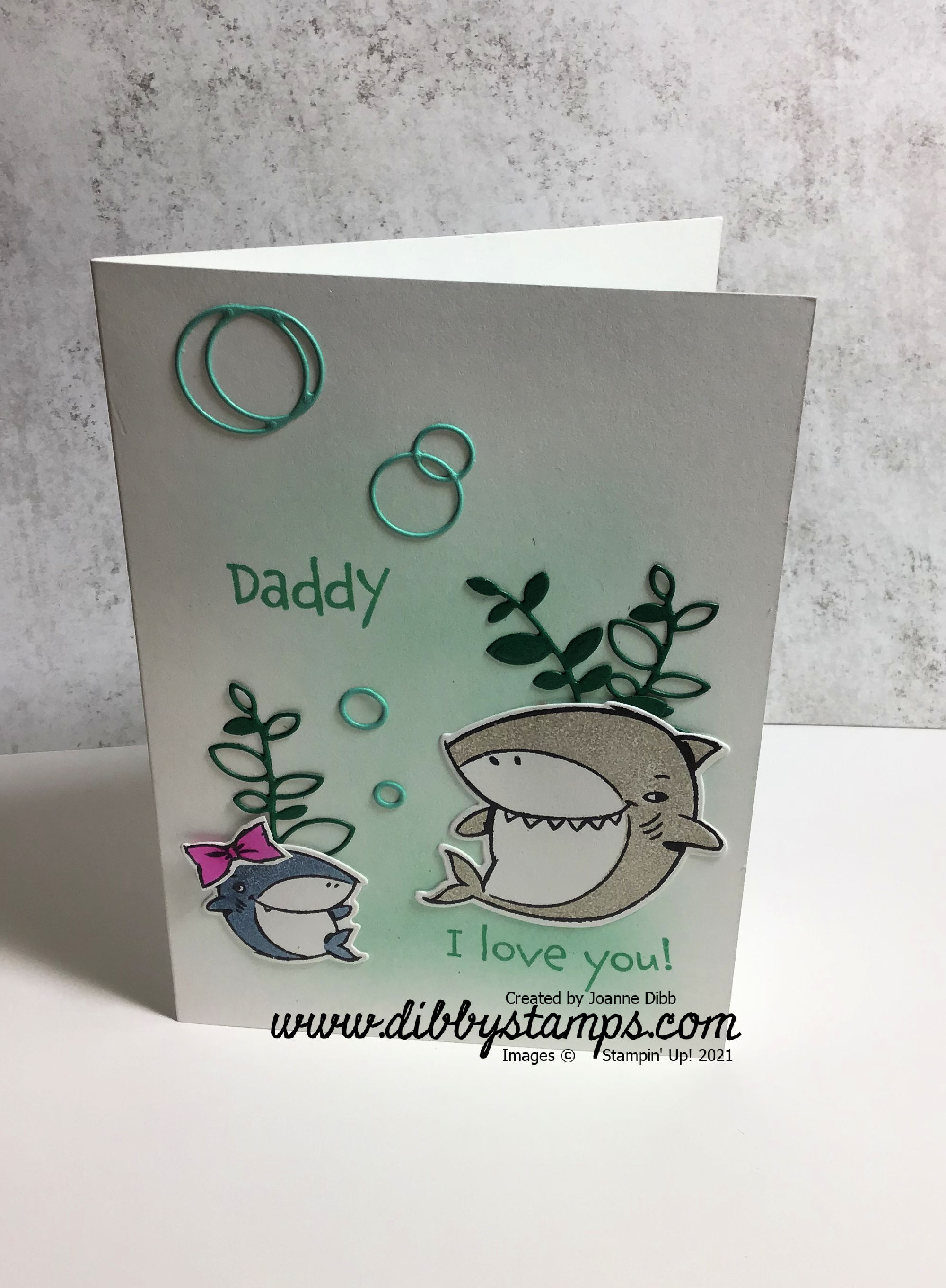 Shark Frenzy Father’s Day Card – Dibby Stamps