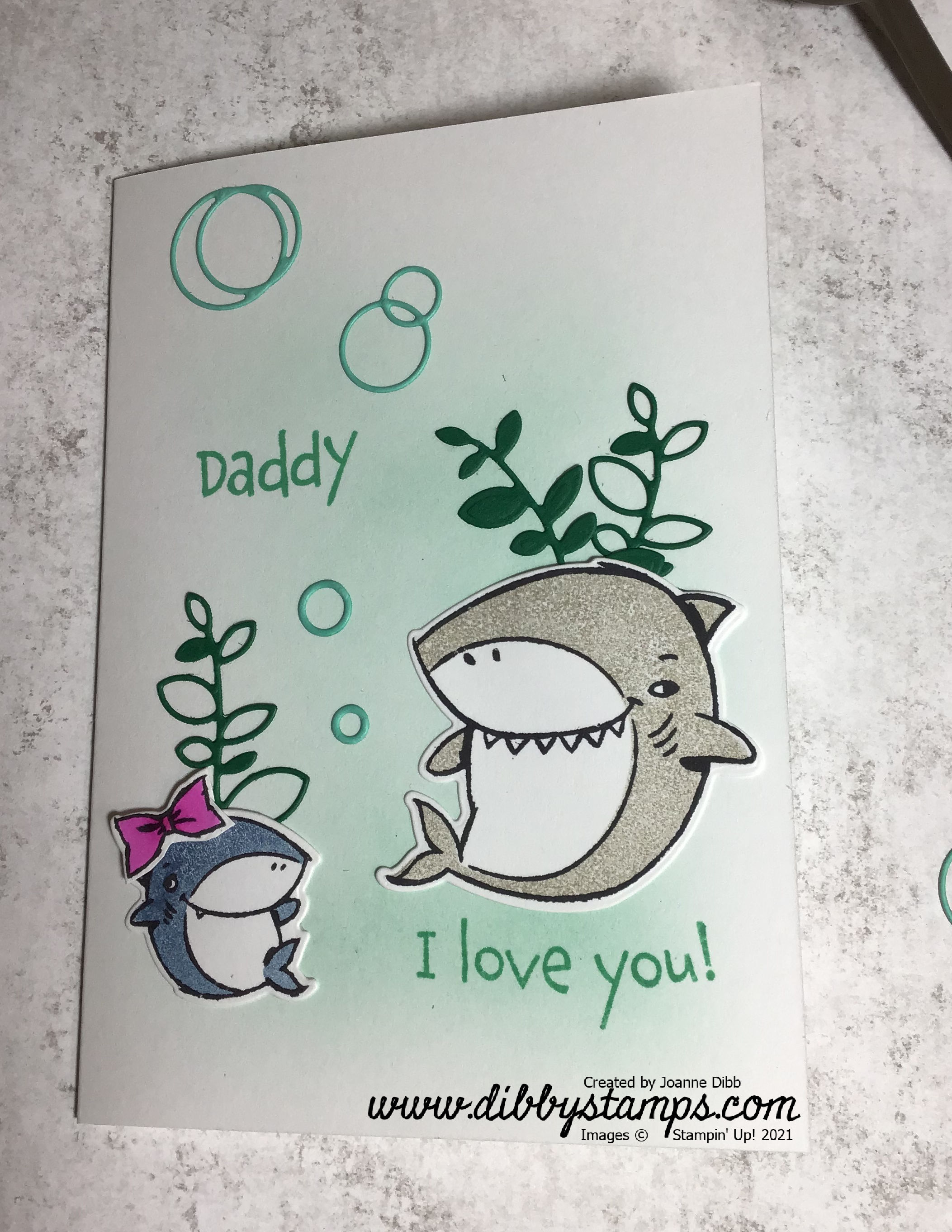 Shark Frenzy Father’s Day Card – Dibby Stamps