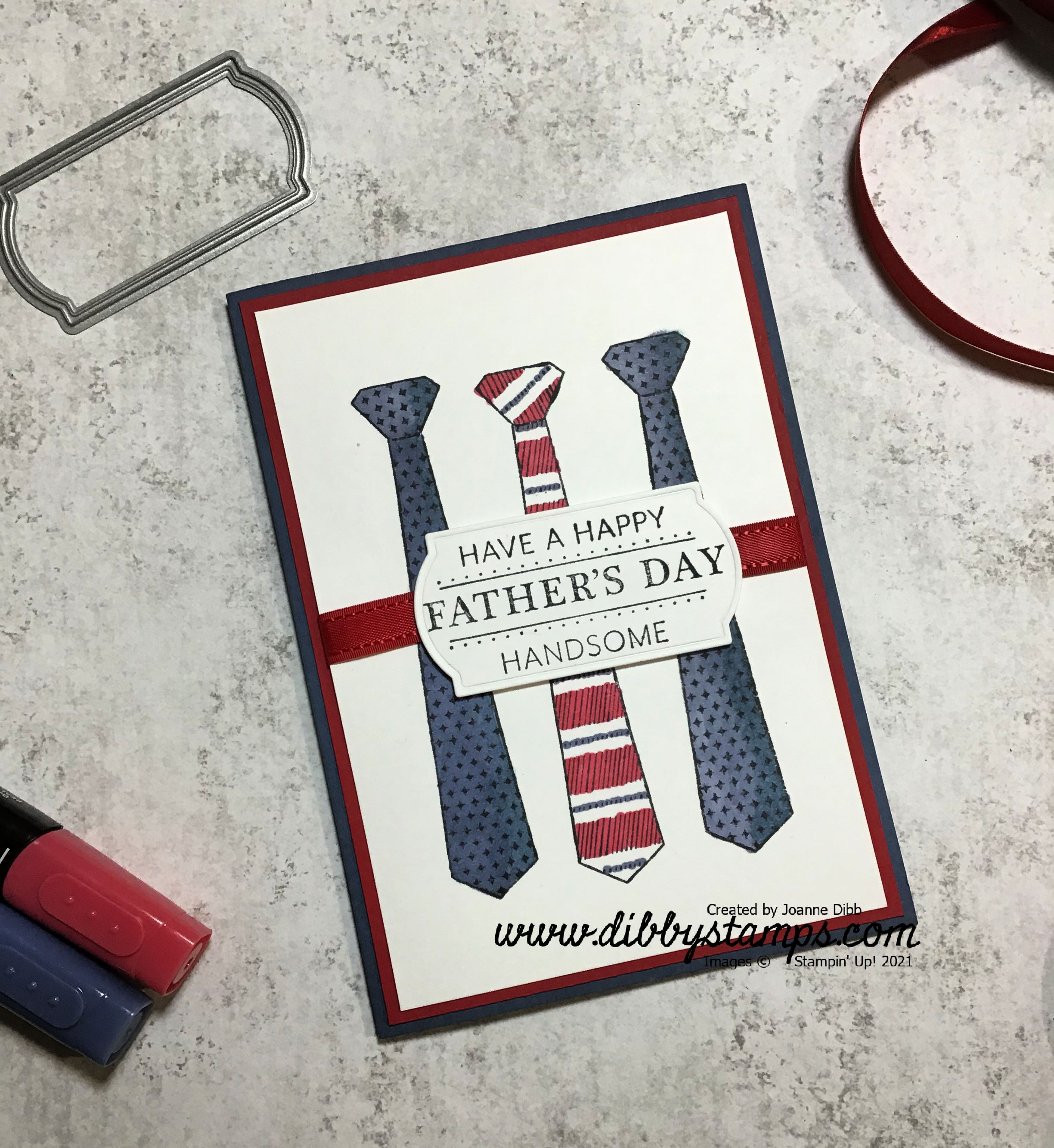Simple Father’s Day Card with Handsomely Suited – Dibby Stamps